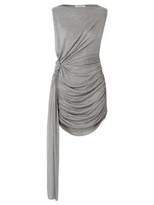 Alex Perry Knotted Draped Ruched Jersey Mini Dress - No