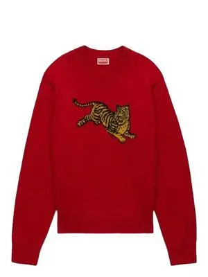 Kenzo Jumping Tiger Crewneck Jumper - Cinnabar