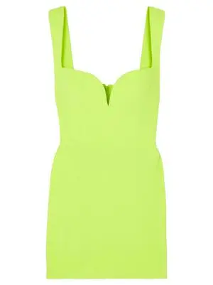 Alex Perry Auden Crepe Mini Dress - Green