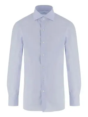 FINAMORE 1925 Classic Long-sleeve Shirt - Blue
