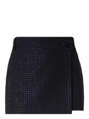 Pinko Soave Embellished Mini Skirt - Black