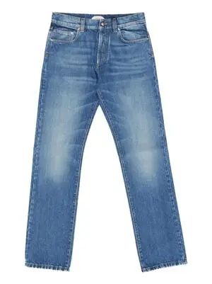 Versace Belt Loops Five Pocket Jeans - Blue