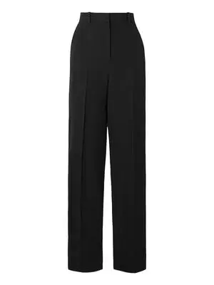 Calvin Klein Wool Straight-leg Tailored Trousers - Black