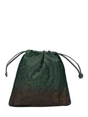 Etro Patterned Drawstring Handbag - Black