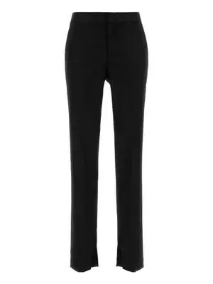 PT TORINO Pressed-crease Slit-hem Trousers - Black