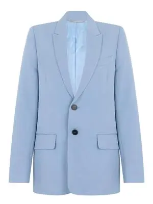Victoria Beckham Peak-lapel Single-breasted Jacket - Light Blue