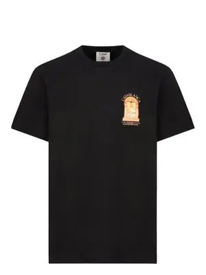 Casablanca Printed Crewneck T-shirt - Black