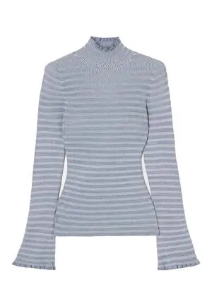 Proenza Schouler Ribbed-knit Turtleneck Sweater - Blue