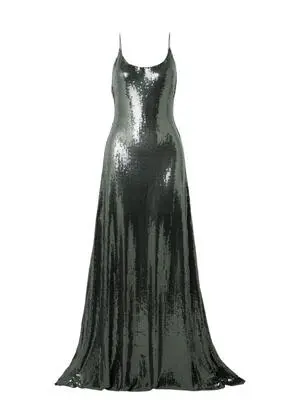 Alex Perry Sequined Mermaid Gown - Black