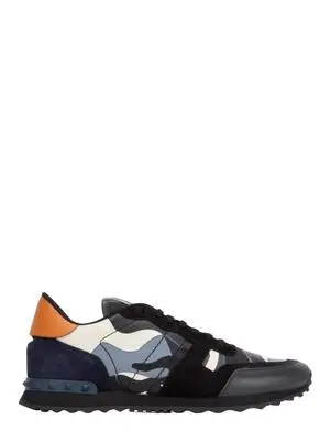 Valentino Garavani Rockrunner Camouflage Sneakers - Black