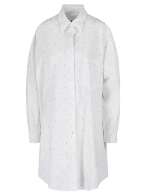 MAISON MARGIELA Mm6 Maison Margiela Polka-Dot Cotton Shirt Dress