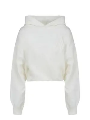 Attico Logo Embossed Hoodie - White