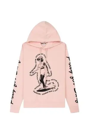 Alexander McQueen Logo Print Hooded Hoodie - Pink