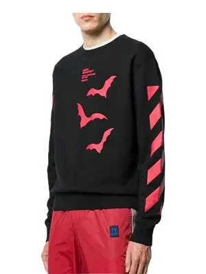 Off-White Logo Printed Hoodie - Black