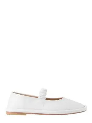 LAUREN MANOOGIAN Leather Ballet Flats - White
