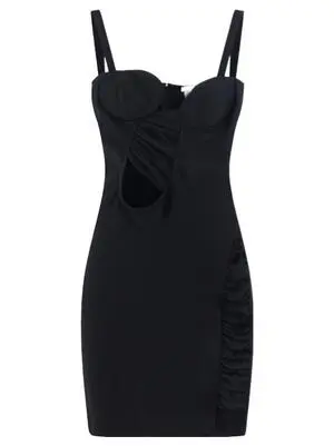NENSI DOJAKA Asymmetric Ruched Cut-out Mini Dress - No