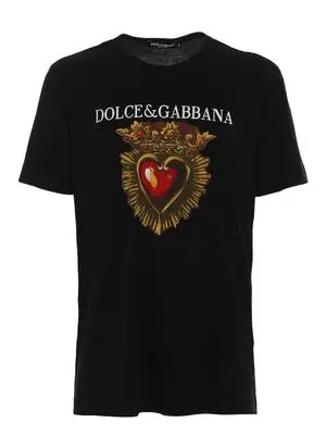 Dolce & Gabbana Heart-motif T-shirt - Black