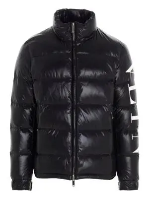 Valentino Garavani Padded Logo-print Down Jacket - Black