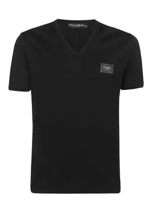 Dolce & Gabbana V-neck T-shirt - Black