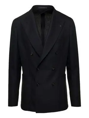TAGLIATORE V-neck Long-sleeved Suit Coat