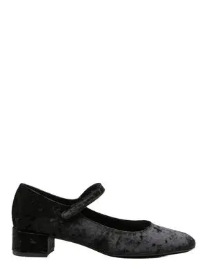 By Far Velvet Mary Jane Pumps - Black