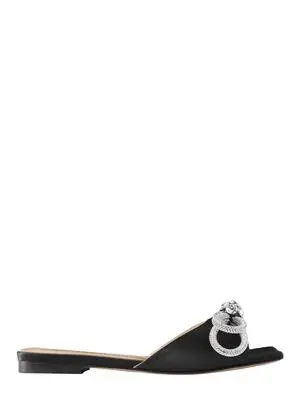 MACHMACH Mach Mach Embellished Slip-on Flat Mules - Black