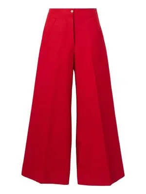 Giuliva Heritage High Waisted Wide Leg Trousers - Red