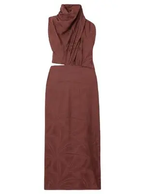 Johanna Ortiz Finding Balance" Midi Dress - Red