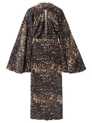 JOHANNA ORTIZ Johanna Ortiz Leopard Print Silk-Blend Maxi Dress