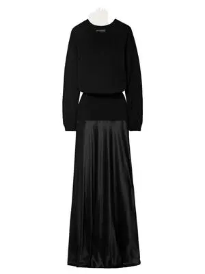 Brandon Maxwell Silk Satin Maxi Dress - No