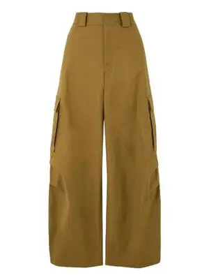 A.L.C. A.L.C. Mustard Cotton Blend Cargo Trousers