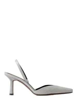 NEOUS Neous Stiletto Heel Slingback Sandals Gray
