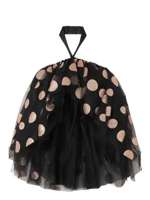 HALPERN Halpern Halter Neck Sequin Crop Top