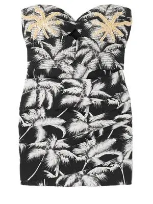 Johanna Ortiz Sombra Tropical Mini Dress - Black