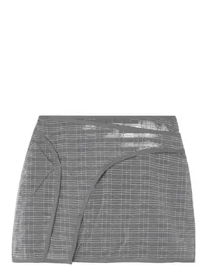 ALEXANDER MCQUEEN McQ Alexander McQueen Matelassé Checked Shell Mini Wrap Skirt