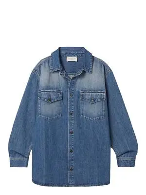 KALLMEYER Oversized Denim Jacket With Buttoned Flap Pockets - Blue