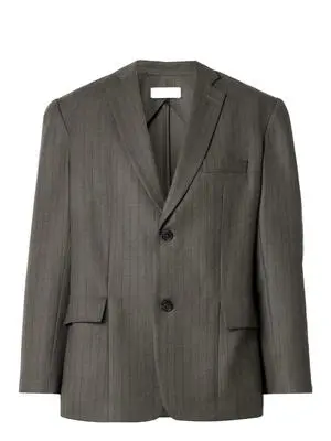 KALLMEYER Pinstriped Wool-twill Blazer - Black