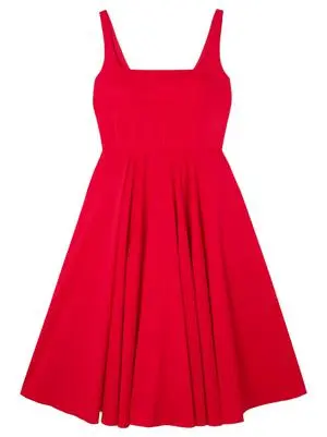 EMILIA WICKSTEAD Emilia Wickstead Square Neck Wide Strap Midi Dress