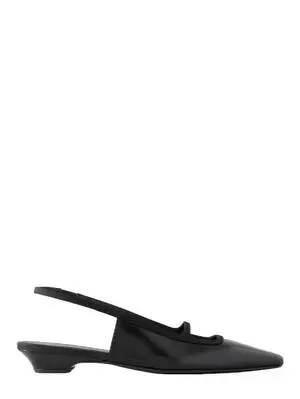 NEOUS Sabik Slingback Leather Pumps - Black