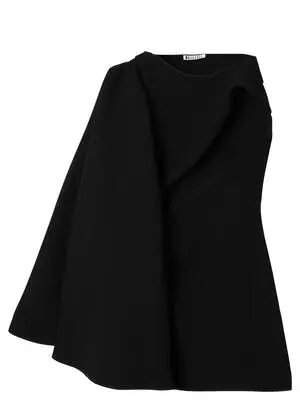 Maticevski Cape Effect One-shoulder Crepe Dress - Black
