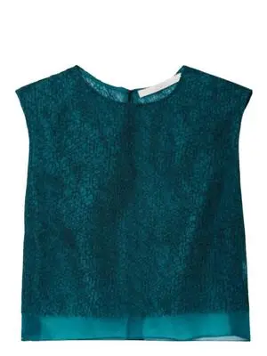 JASON WU Cropped Lace Top - Green