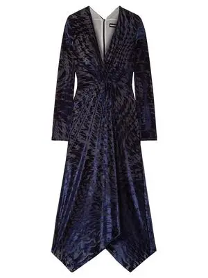HOUSE OF HOLLAND Stretch Devoré-velvet Midi Dress - No