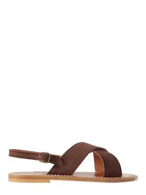 K.JACQUES K. Jacques Suede Crossover Sandals Brown