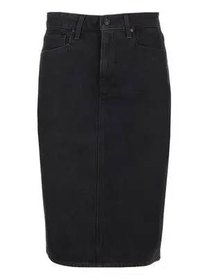 Paige Siren Denim Skirt - Black