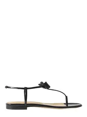 MACHMACH Crystal And Bow-embellished Patent-leather Sandals - No