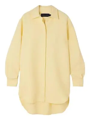 Brandon Maxwell Wool And Silk-blend Crepe Mini Shirt Dress - No