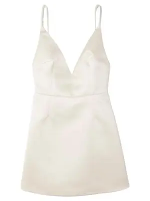 EMILIA WICKSTEAD Emilia Wickstead Vero Open-Back Duchesse-Satin Mini Dress No