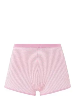 Calle Del Mar Striped Knitted Shorts - No