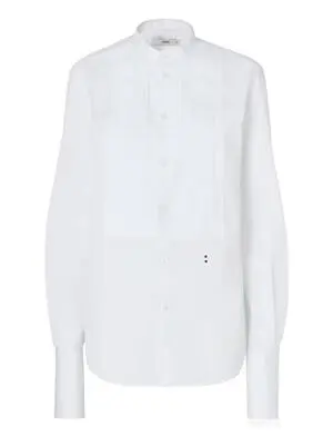 Fendi Fendi Poplin Shirt With Embroidered Detail White