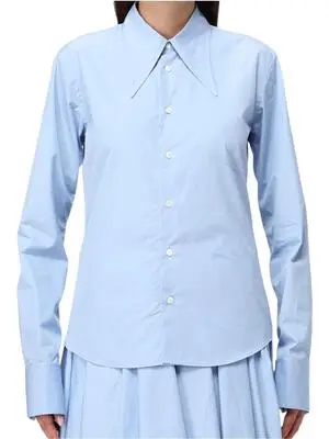AMI Paris Collared Long-sleeved Shirt - Blue
